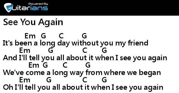 See You Again Guitar Chords