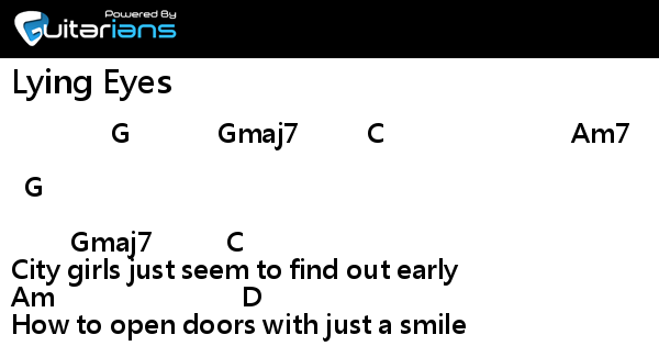 Lying Eyes Guitar Chords