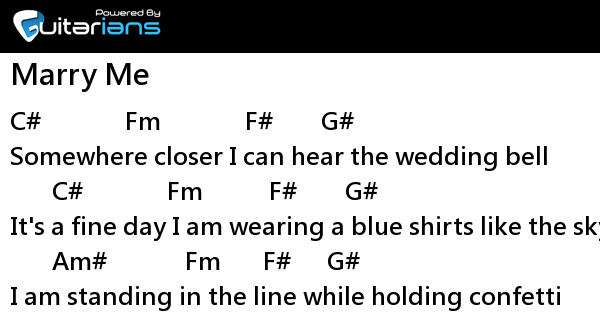 Marry Me Guitar Chords