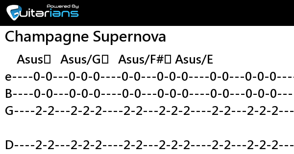 Champagne Supernova Guitar Chords