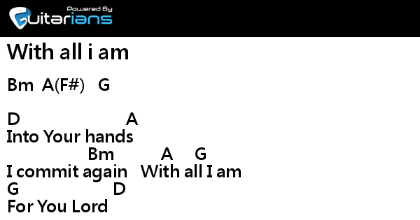With All I Am Guitar Chords
