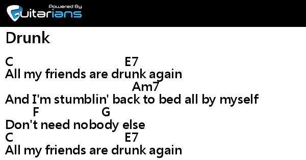 Drunk Guitar Chords