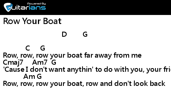 Peder Elias Row Your Boat 結他譜 Chord譜 吉他譜 曲 Oliver Epsom And Peder Elias 詞 Oliver Epsom