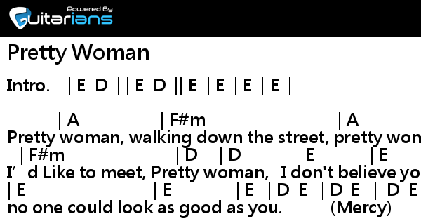 Pretty Woman Guitar Chords