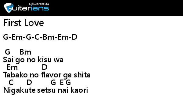 First Love Guitar Chords