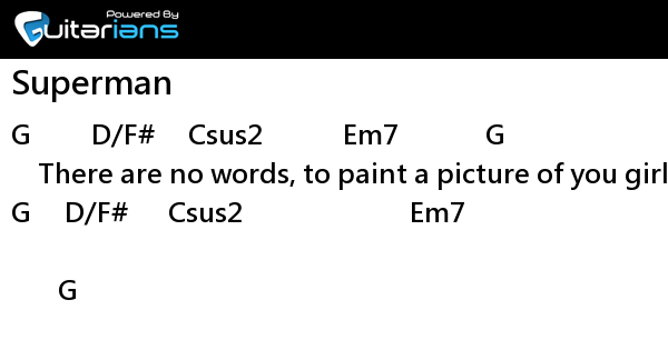 Superman Guitar Chords Joe Brooks