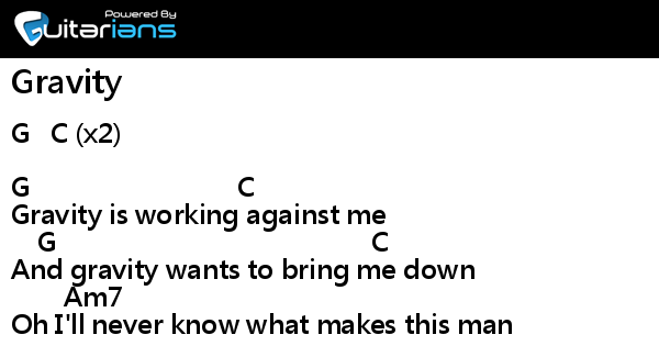 John Mayer Gravity Guitar Chords